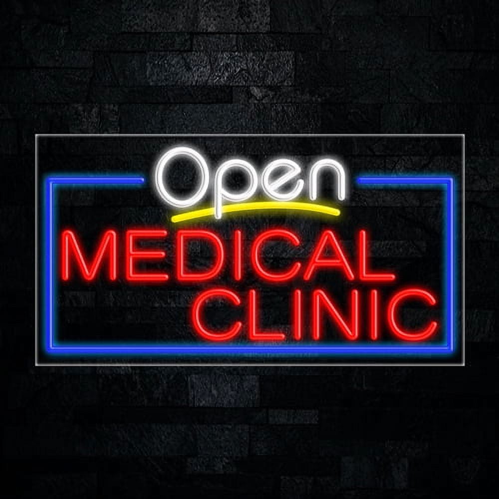 Medical Clinic LED Neon Sign 33"L x 18"H #35792 - Walmart.com