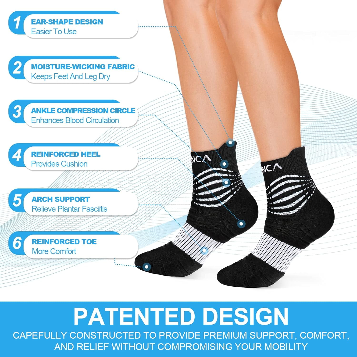 Medical Compression Socks Women & Men, Pain Relief, Sport Protection ...
