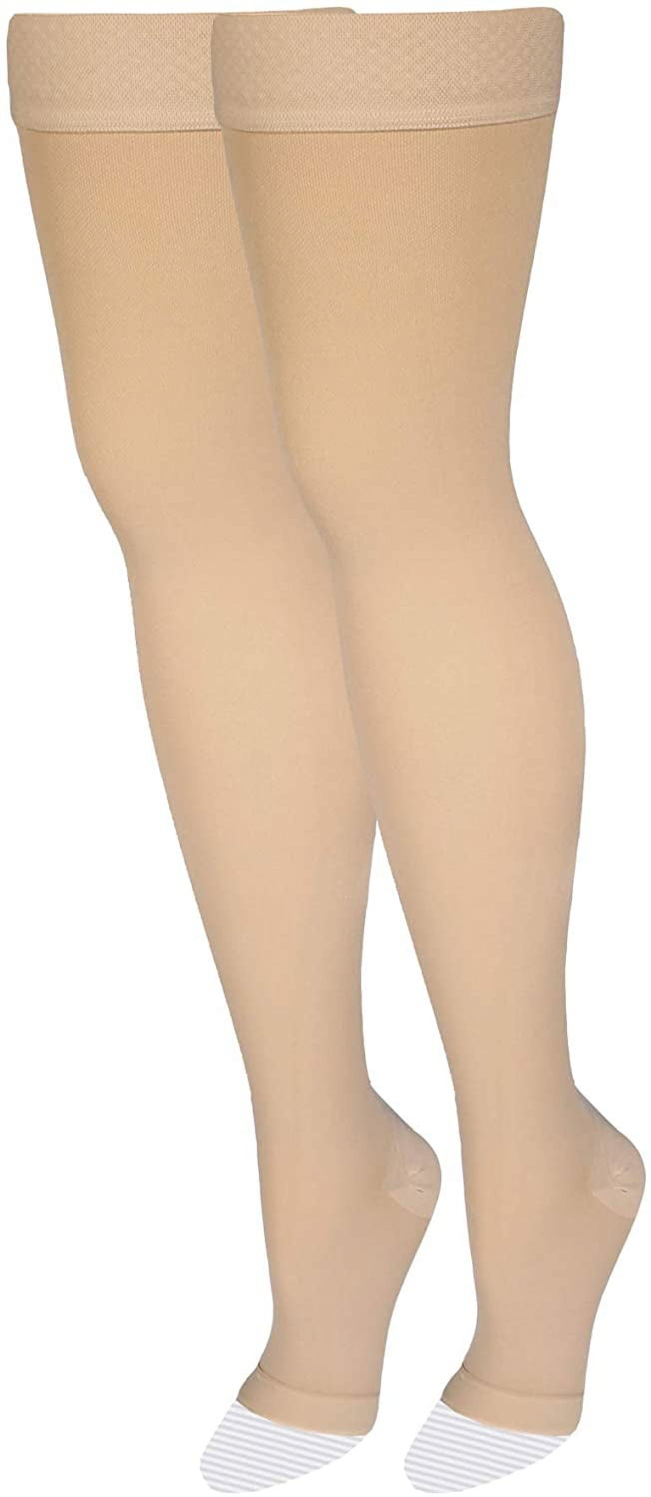 Futhstar Medical Compression Stockings, 20-30 mmHg, Thigh Length, Open ...