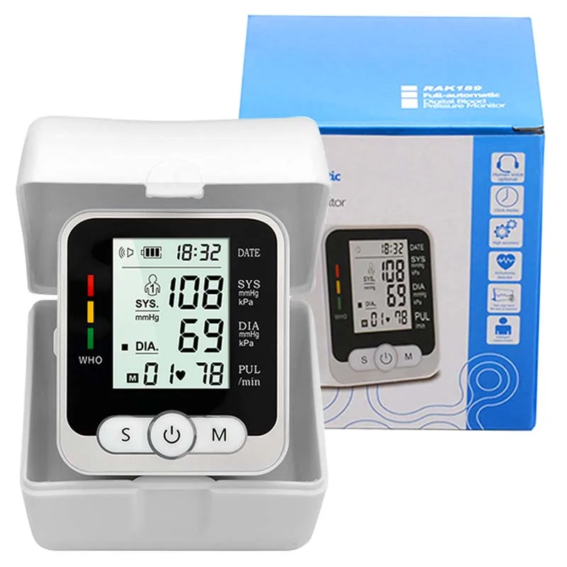 Medical Digital LCD Display Wrist Blood Pressure Monitor Pulse Heart ...