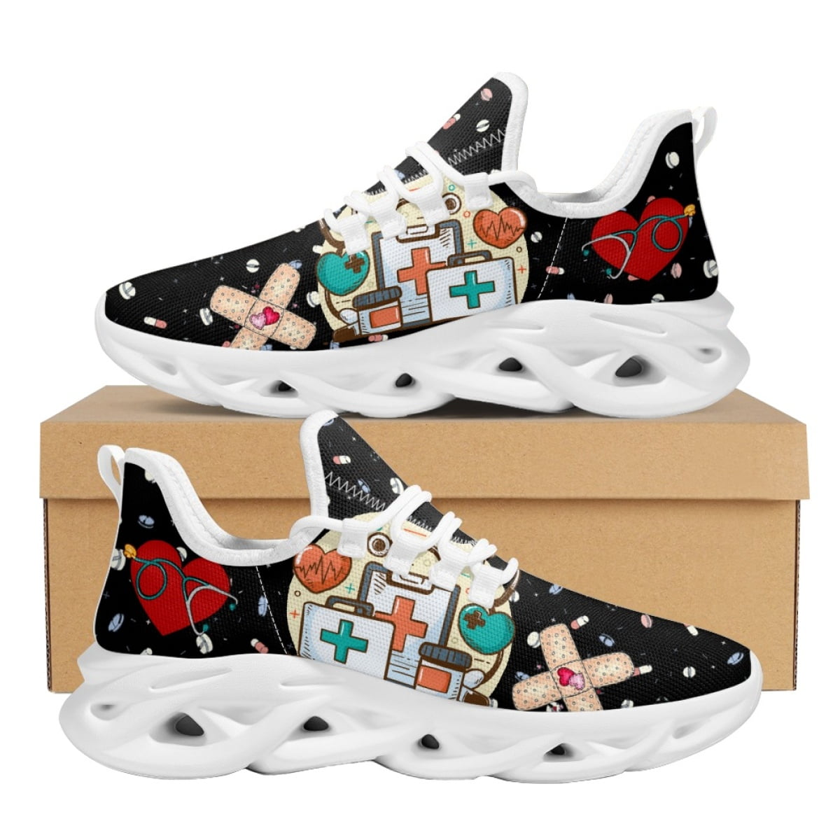 Medical Equipment Doctor Nurse Classic Running Shoes for Unisex Round ...