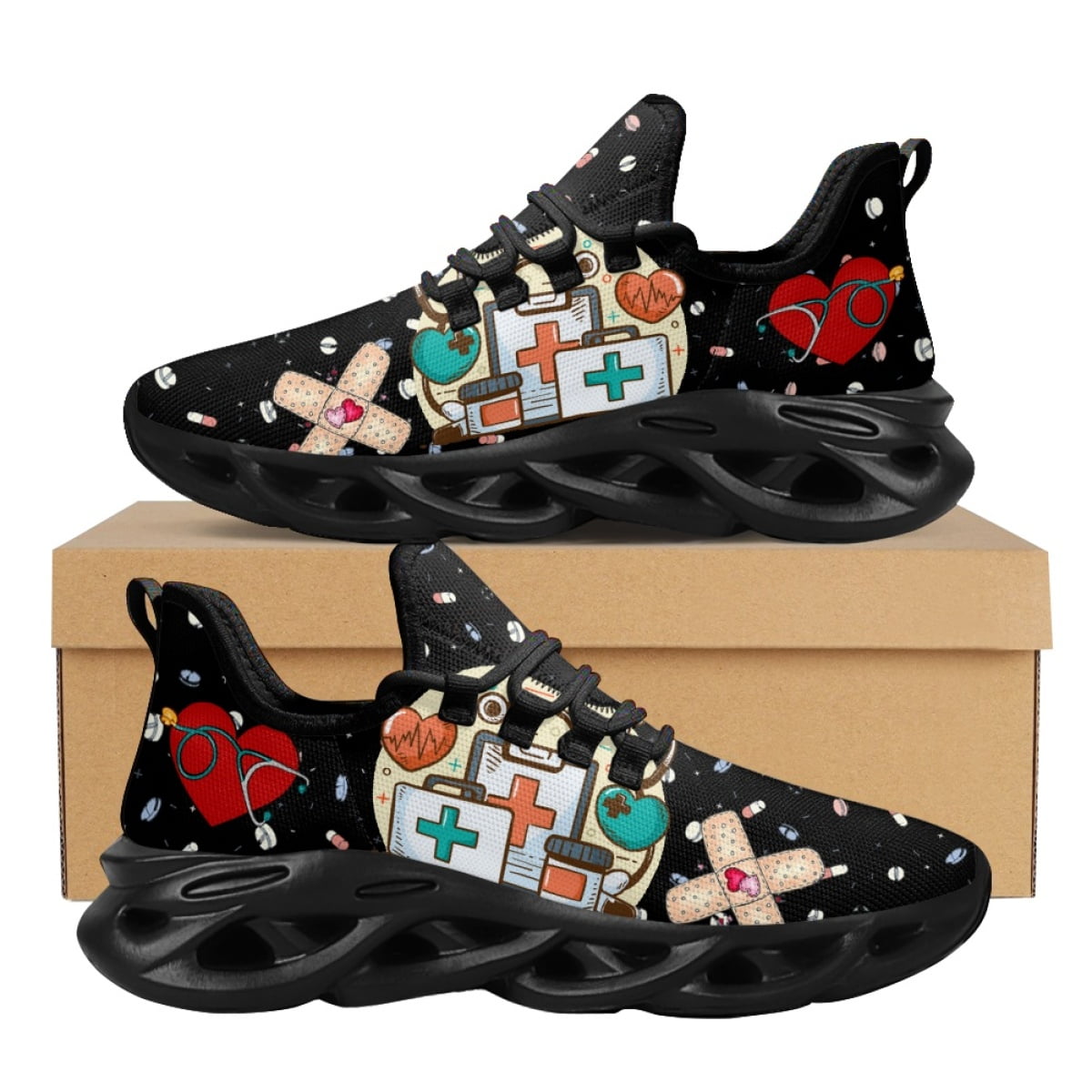 Medical Equipment Doctor Nurse Classic Running Shoes for Unisex Round ...