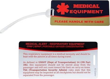 Medical Equipment Luggage Tag, Medical Equipment ID Identification ...