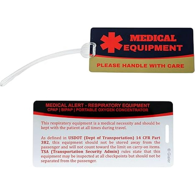 Medical Equipment Luggage Tag, Medical Equipment ID Identification ...