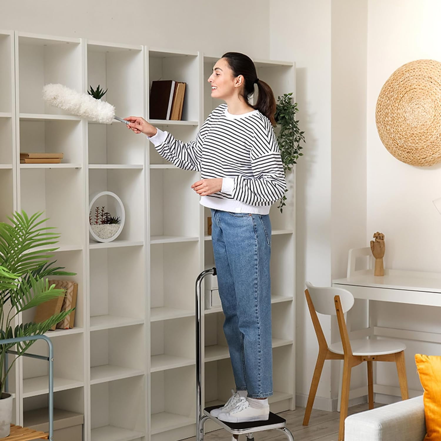 Medical Foot Step Stool with Handle and Anti Skid Rubber Platform ...