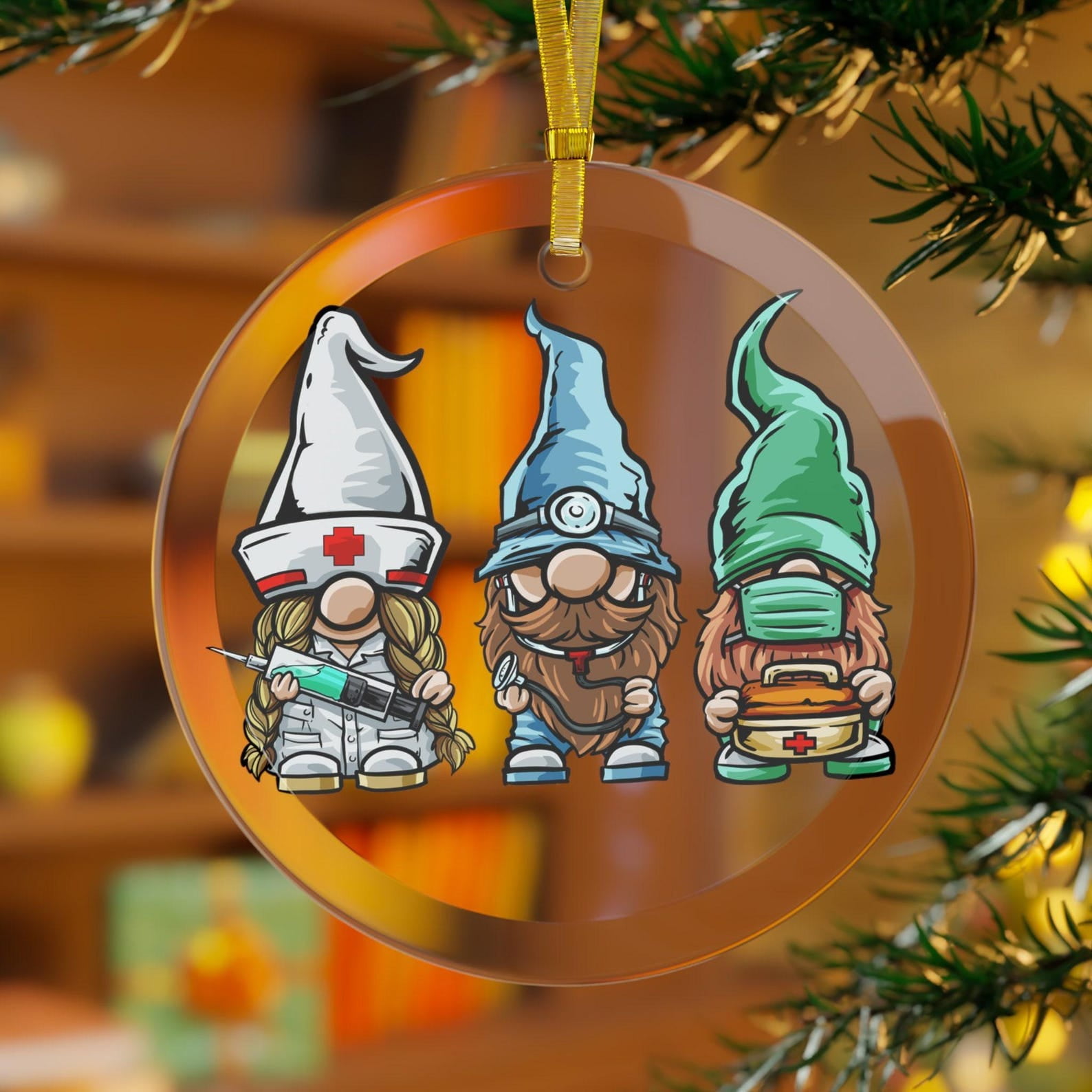 Medical Gnomes Christmas Ornament – Nurse Doctor Surgeon Squad Tree ...