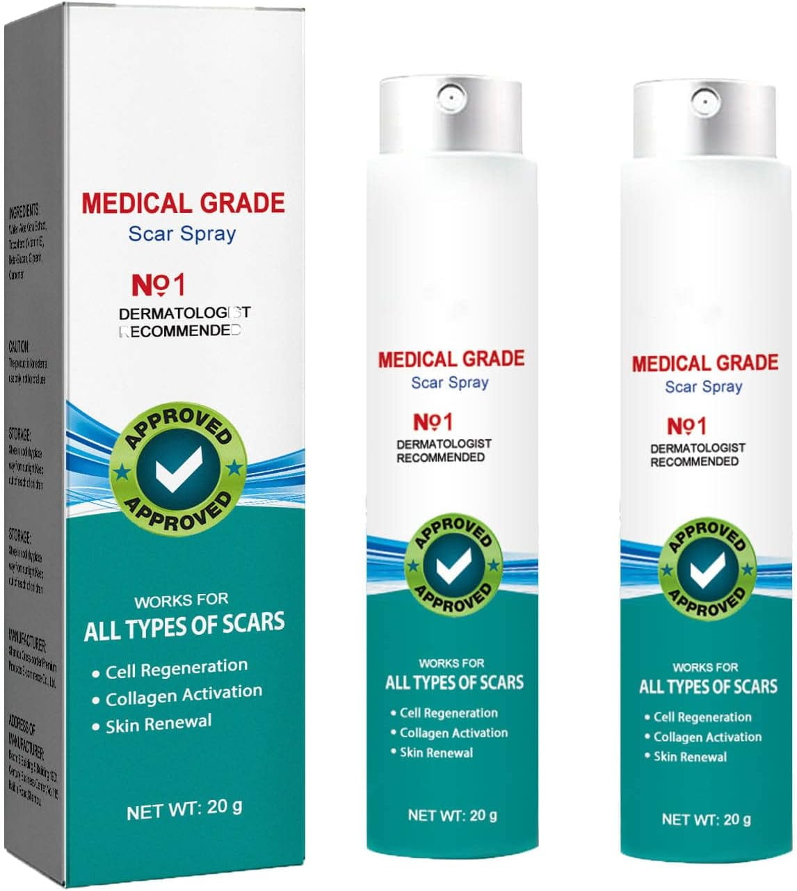Medical Grade Scar Spray,Scar Removal Spray for All Types of Scars ...