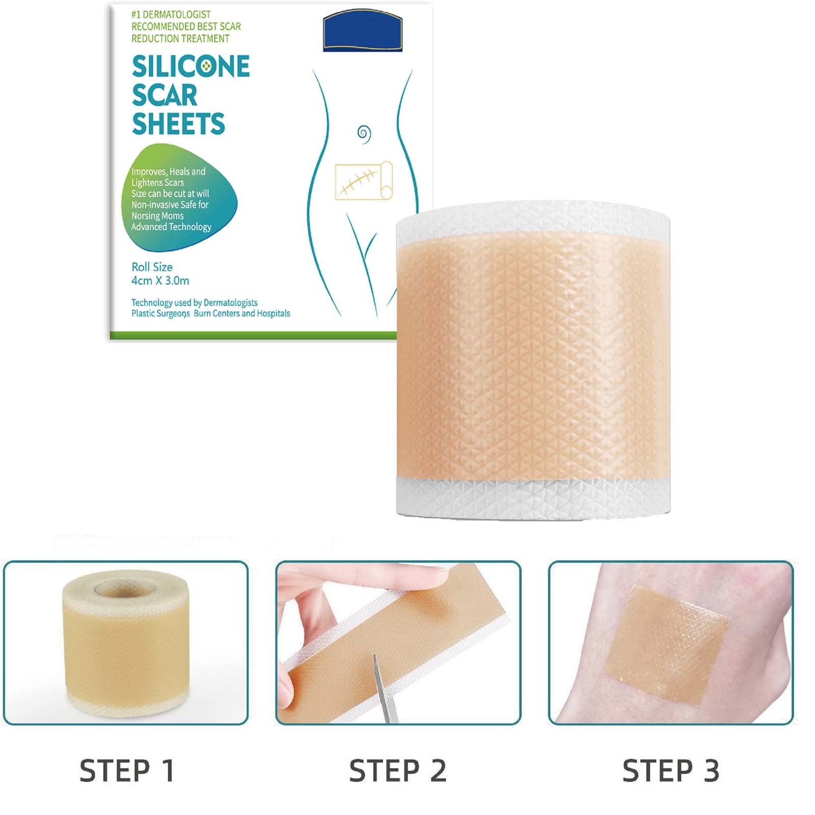Medical Grade Silicone Scar Sheets Roll Silicone Scar Sheets Keloid ...