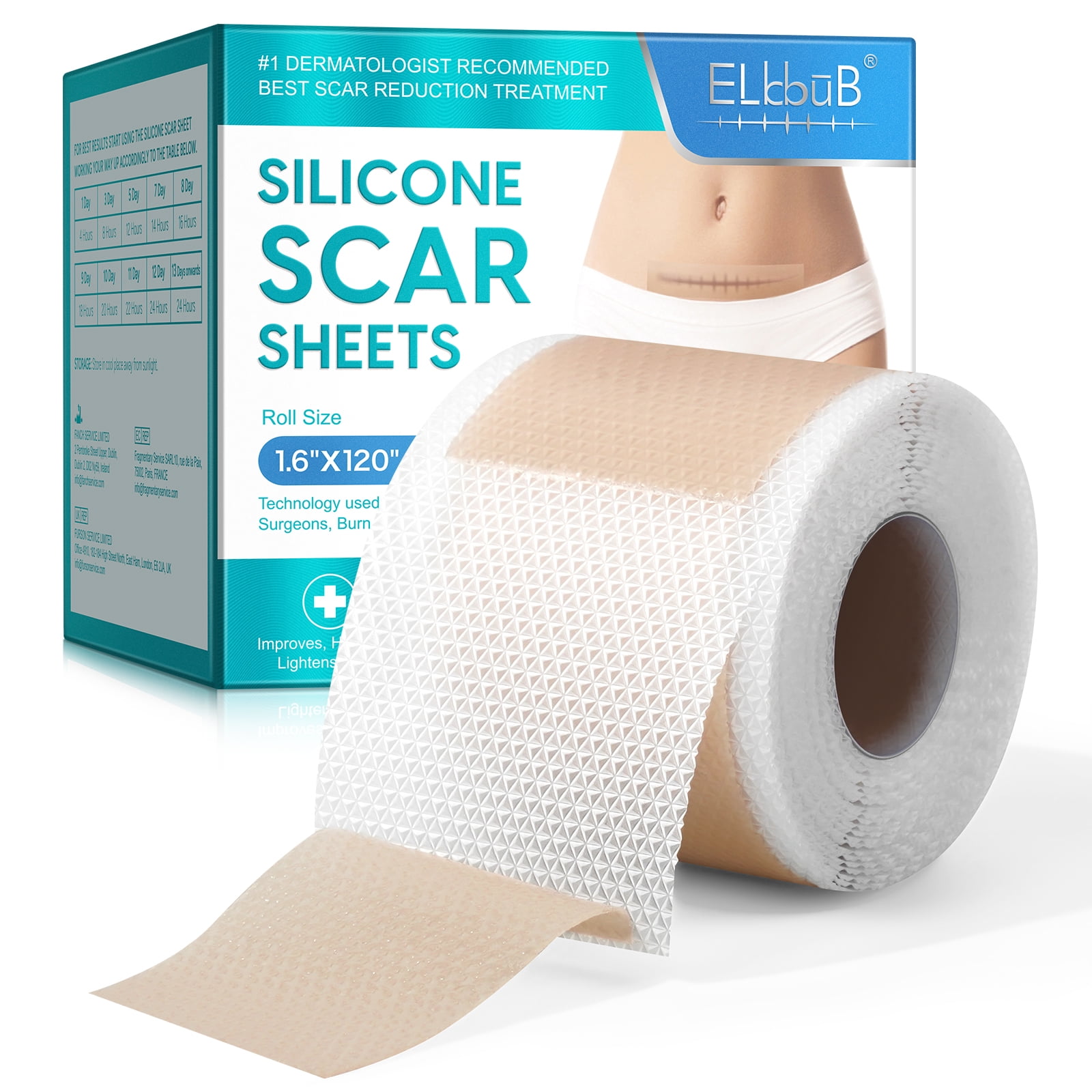 Medical-Grade Silicone Silicone Scar Sheets,Reusable & Breathable ...