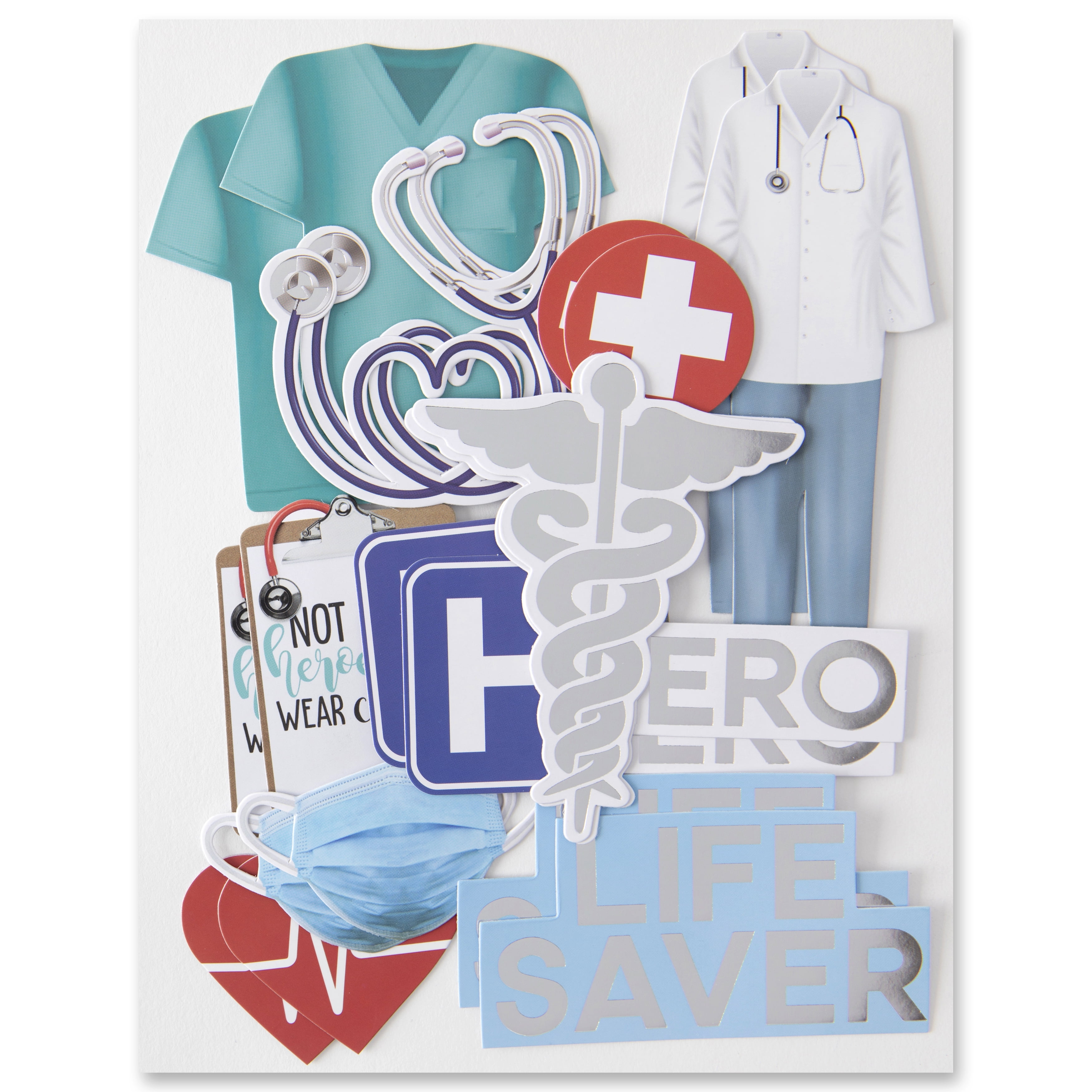 Medical Heroes Die Cut Stickers by Recollections - Vinyl Sticker Pack ...