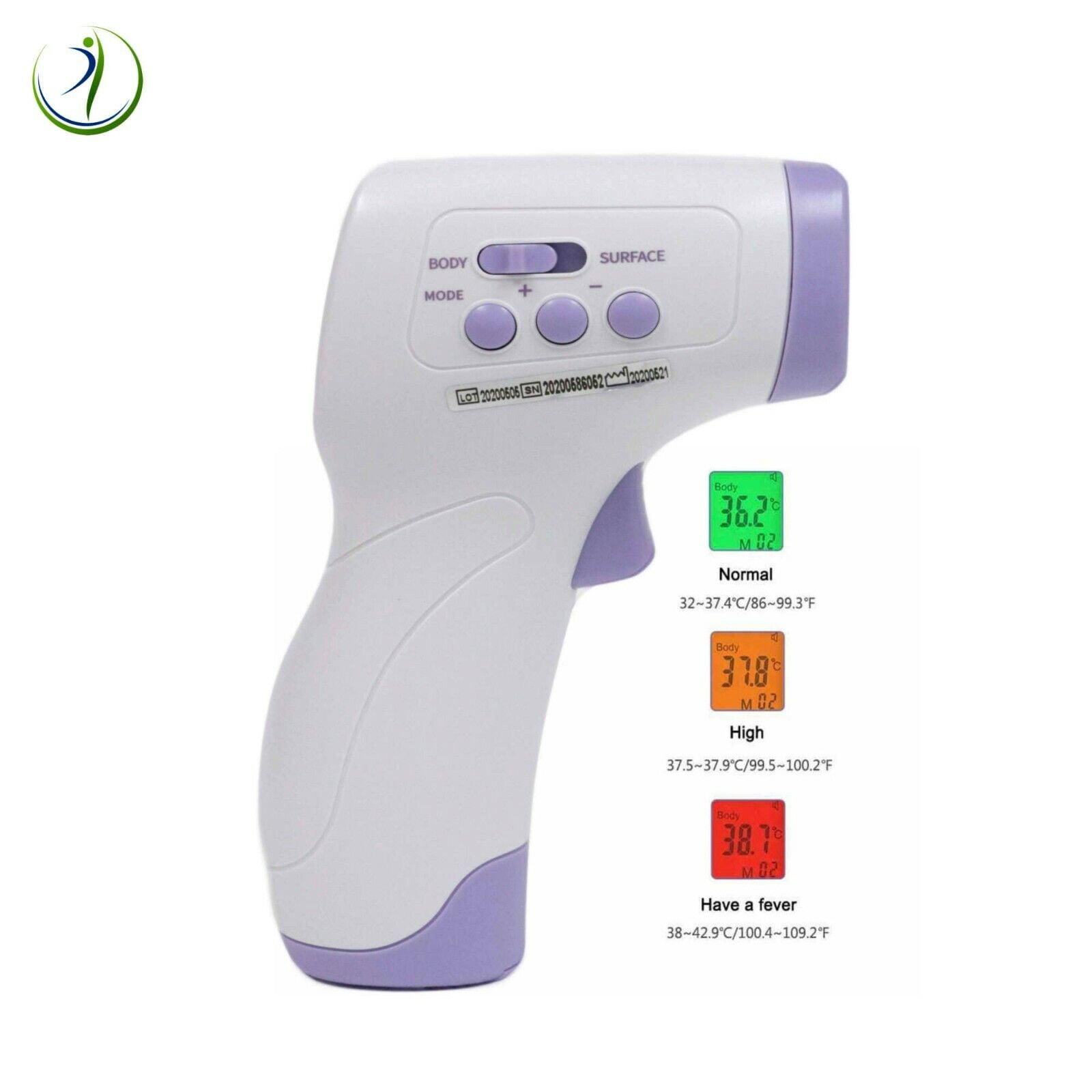 Medical Infrared Laser Digital LCD Thermometer IR Gun NO-CONTACT Body ...
