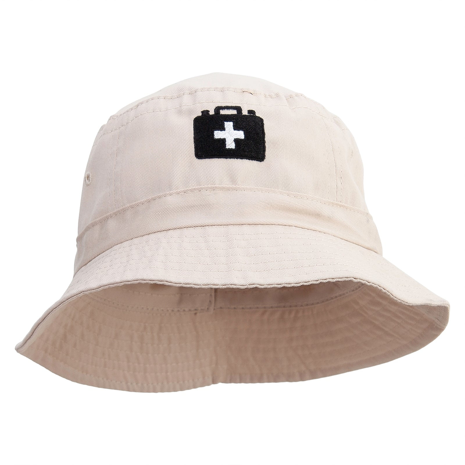 Medical Kit Embroidered Pigment Dyed Bucket Hat - Khaki OSFM - Walmart.com