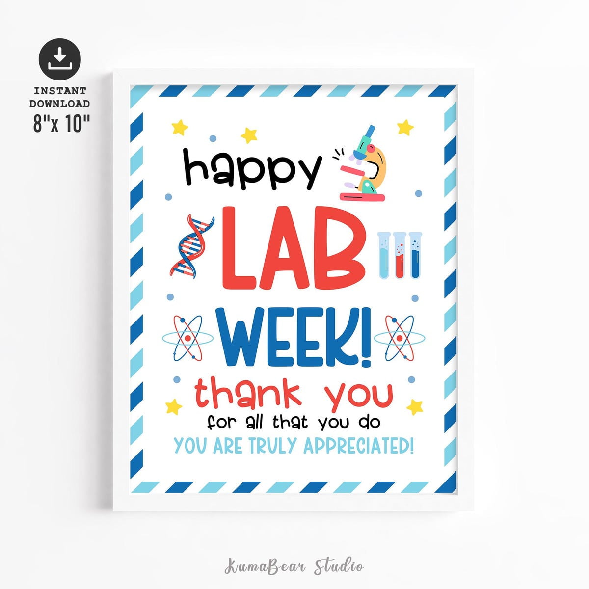 Medical Laboratory Professionals Week Sign Printable, Lab Week Poster ...