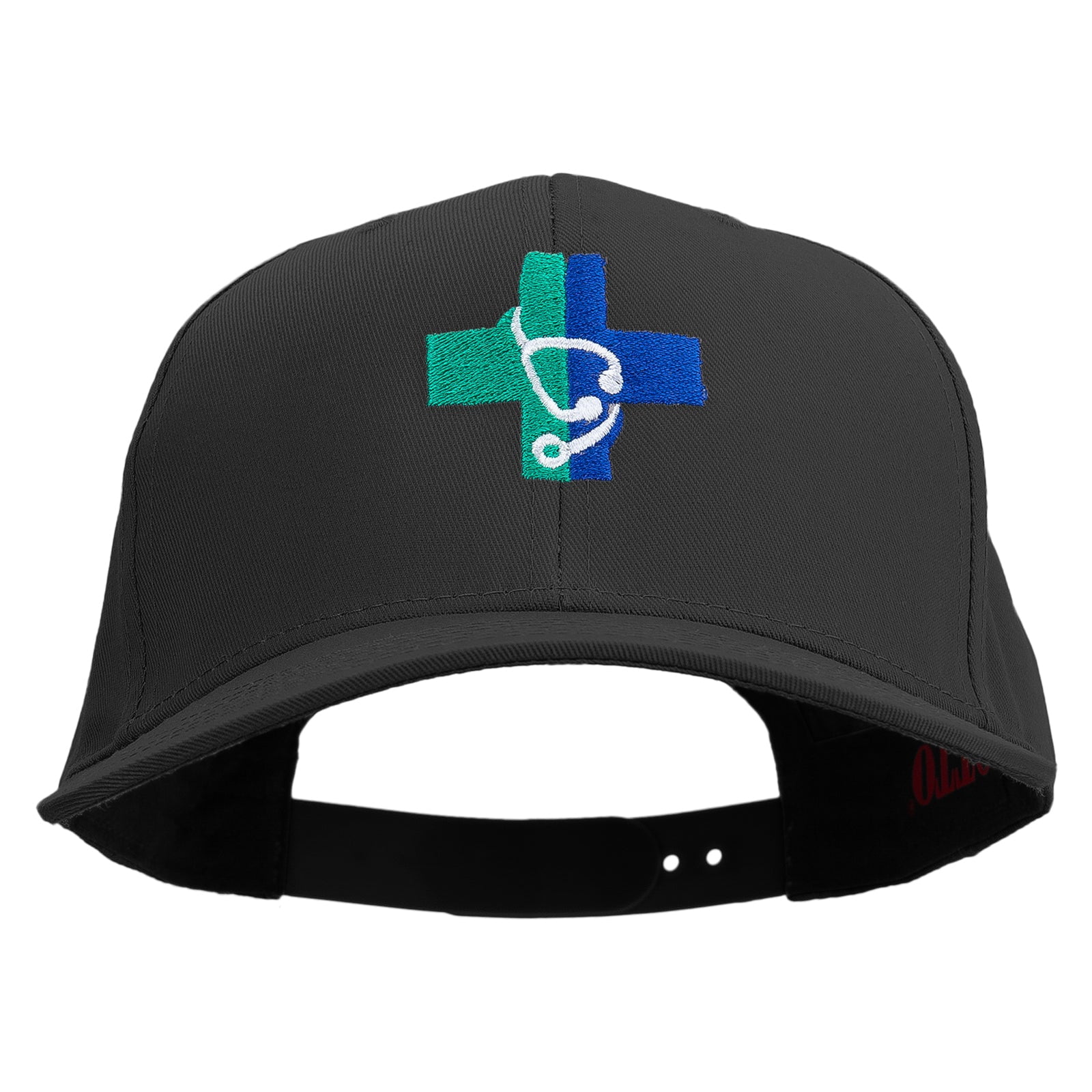 Medical Logo Embroidered Solid Cotton Twill Pro Style Cap - Black OSFM ...