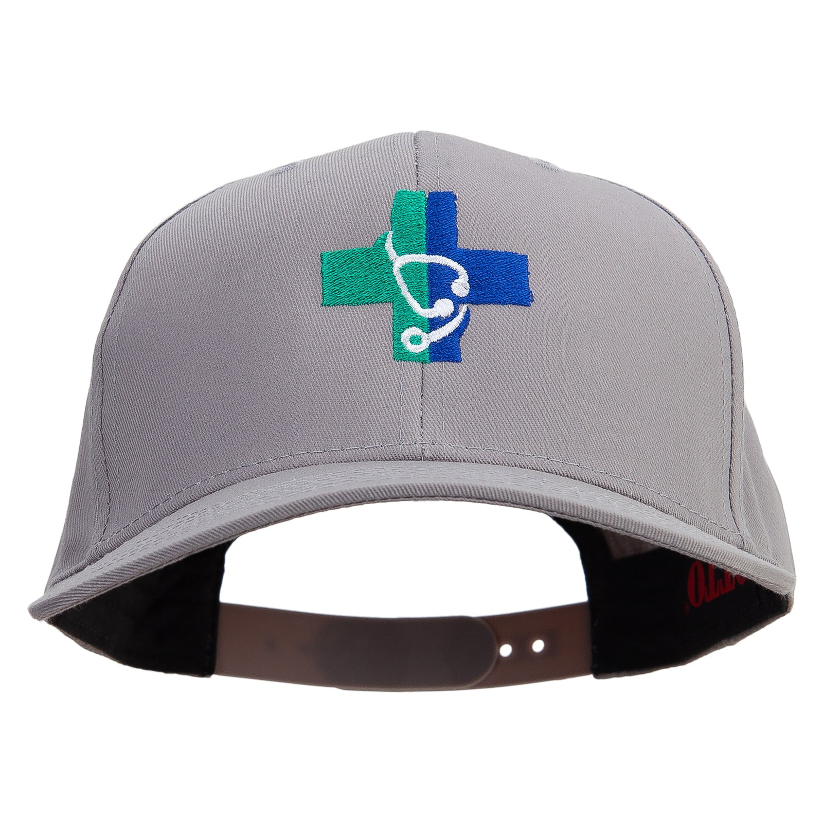 Medical Logo Embroidered Solid Cotton Twill Pro Style Cap - Grey OSFM ...