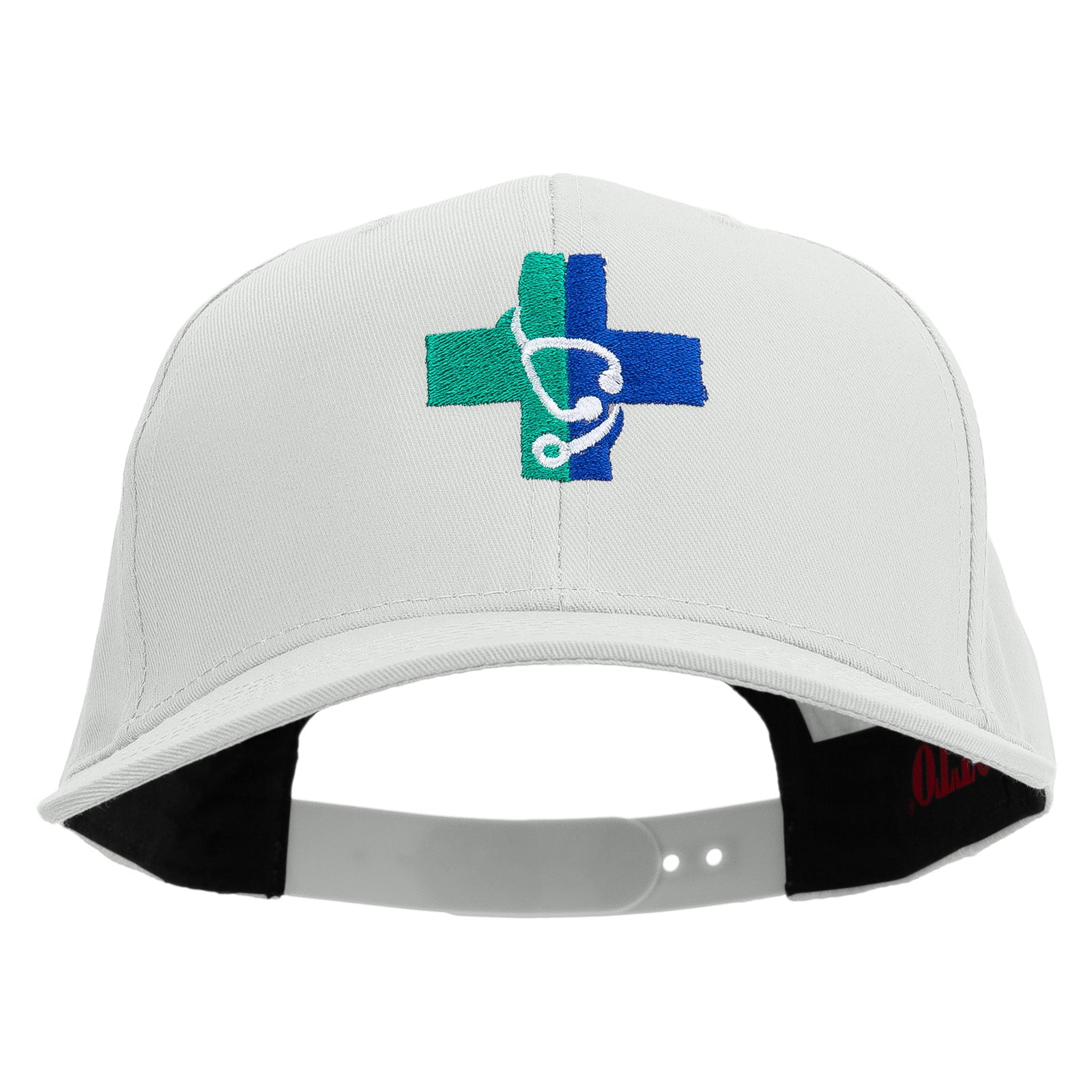 Medical Logo Embroidered Solid Cotton Twill Pro Style Cap - White OSFM ...