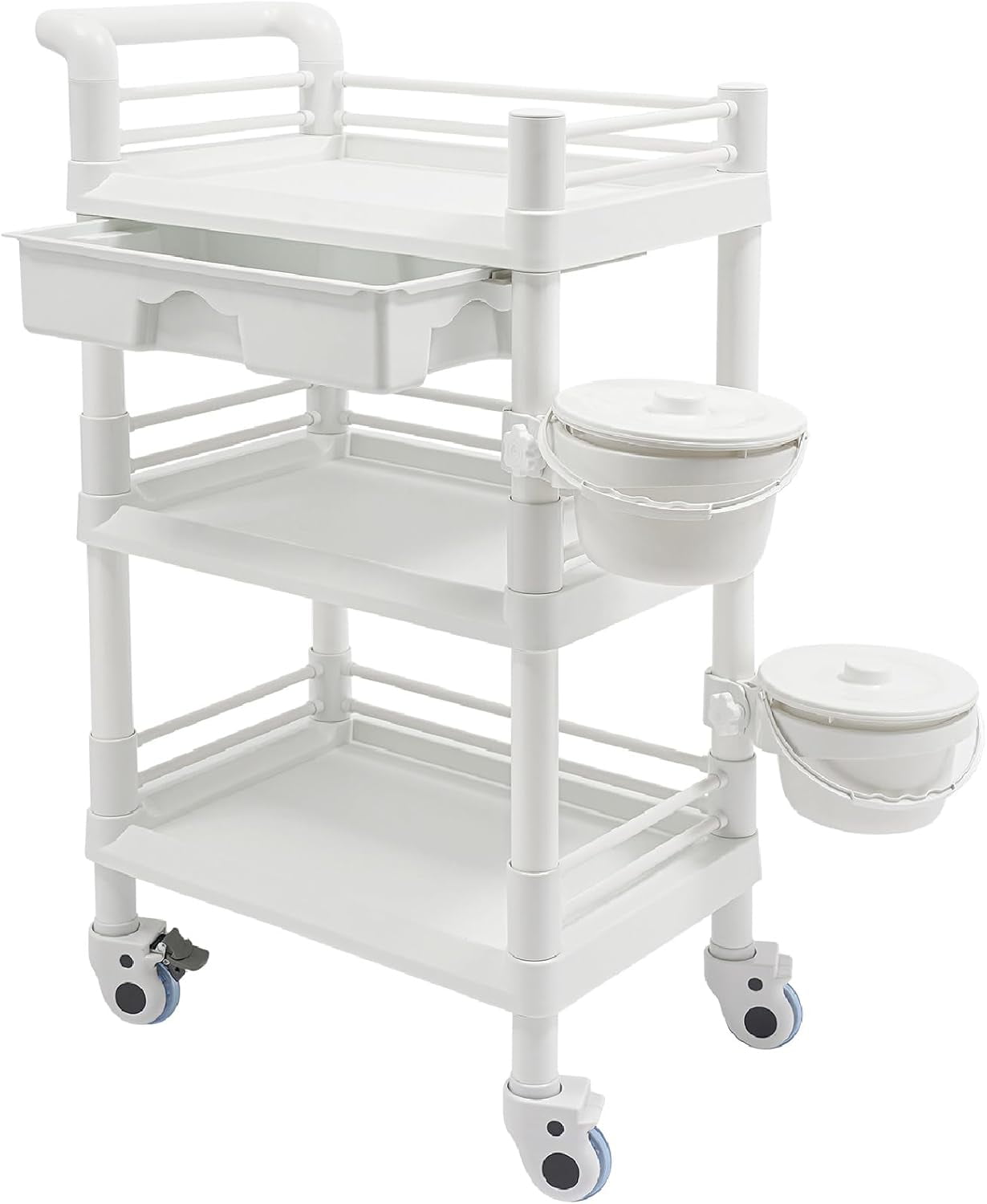 Medical Mobile Trolley Cart Esthetician Cart, 176 Lbs Load, 3-Tier ...