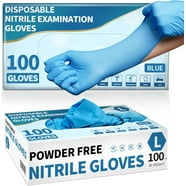 Supmedic Nitrile Exam Gloves, 3.5 mil, Blue, Disposable, Medical, Powder-Free, Latex-Free, Food ...