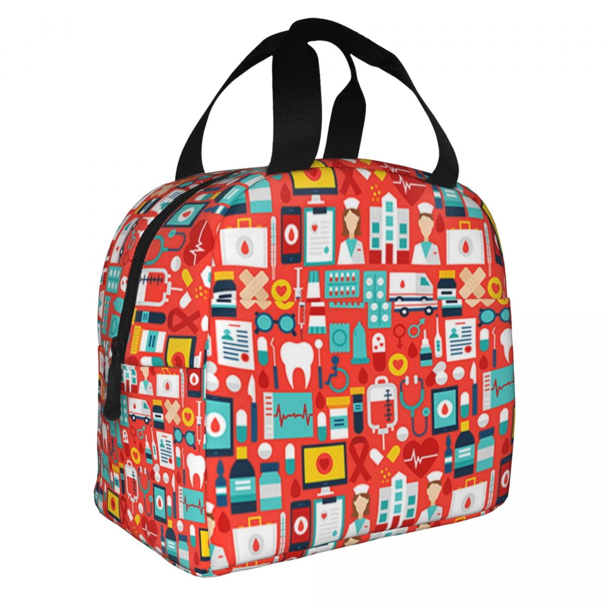 Medical Nurse Lunch Tote Bag Resuable Insulated Cooler Thermal Nursing ...