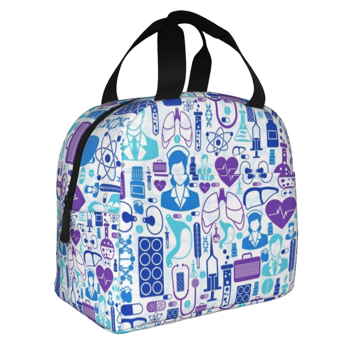 Medical Nurse Lunch Tote Bag Resuable Insulated Cooler Thermal Nursing ...