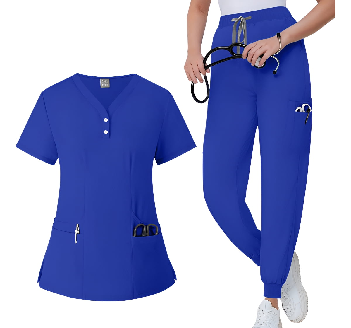 Medical Nurse Work Uniforms Doctor Surgical Uniforms Unisex Scrubs with ...