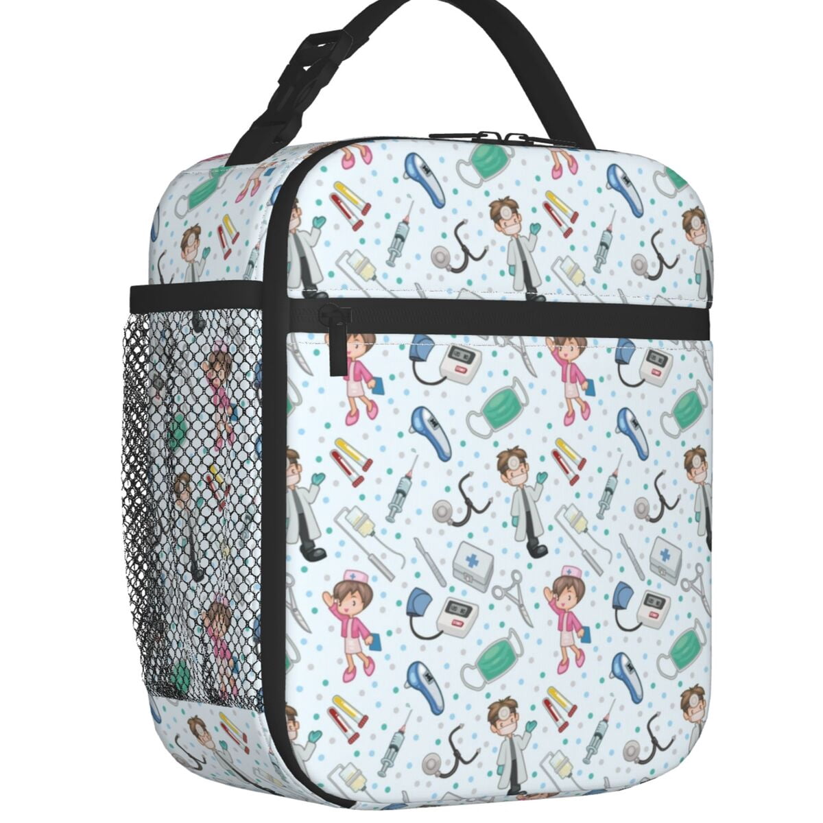 Medical Nursing Life Insulated Lunch Bag for Women Resuable Cartoon ...