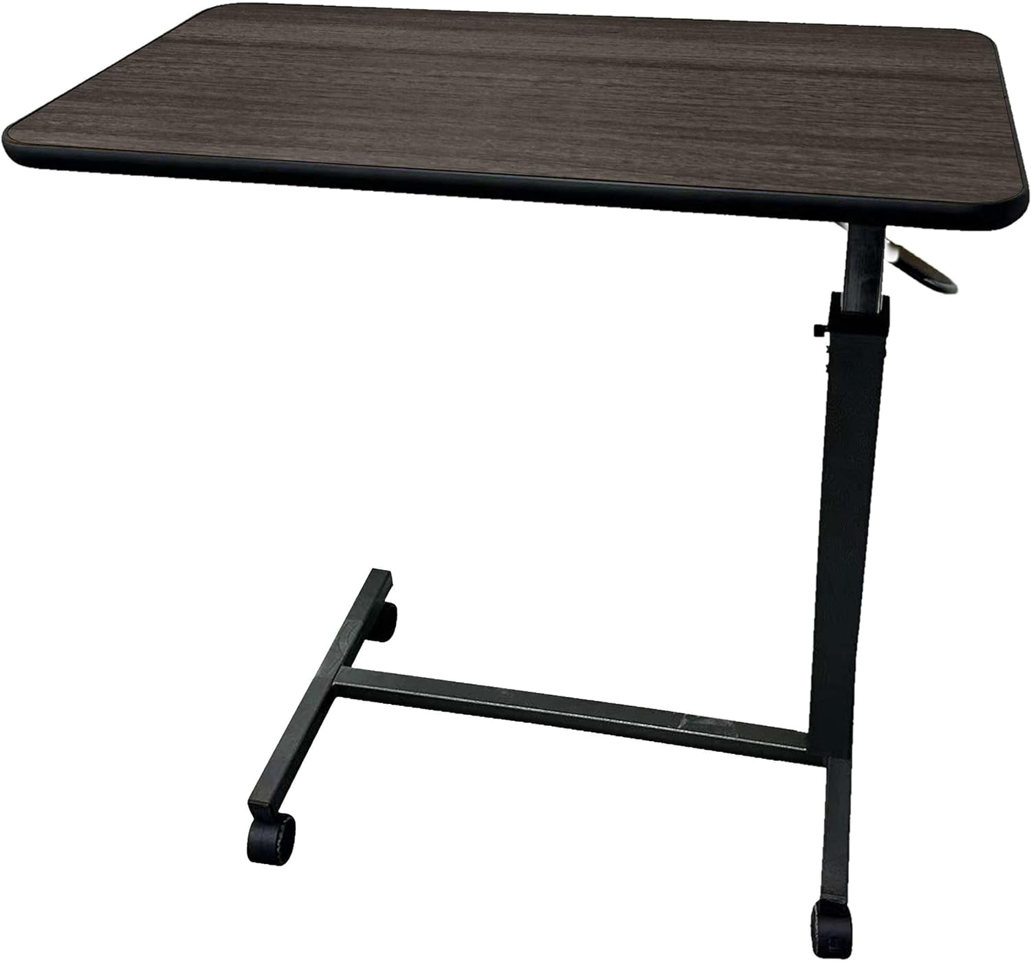Medical Overbed Table with Wheels and Adjustable Height - Carbon Grey ...