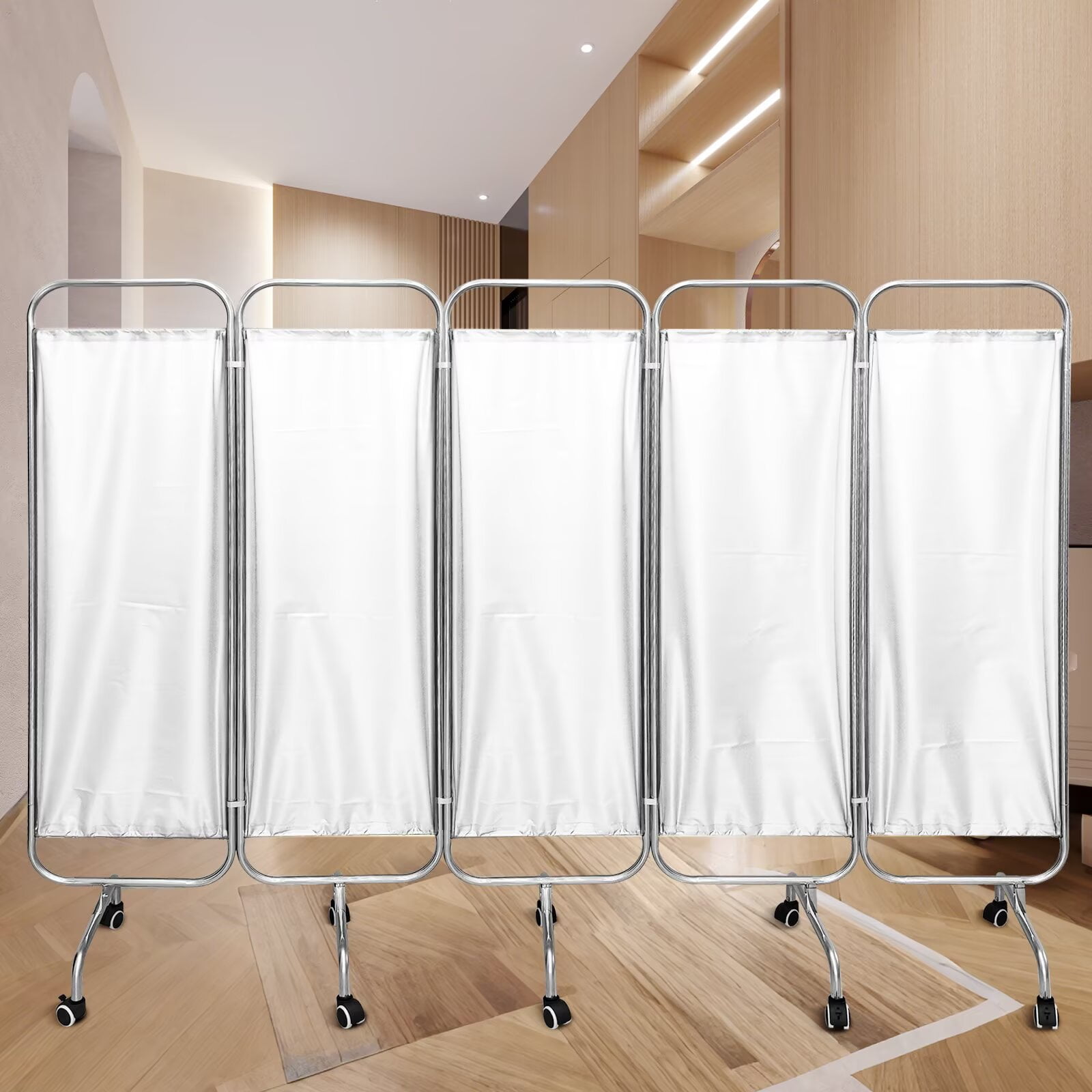 Medical Privacy Screen, Dual-Layer Washable Curtain, Thick Steel Frame ...