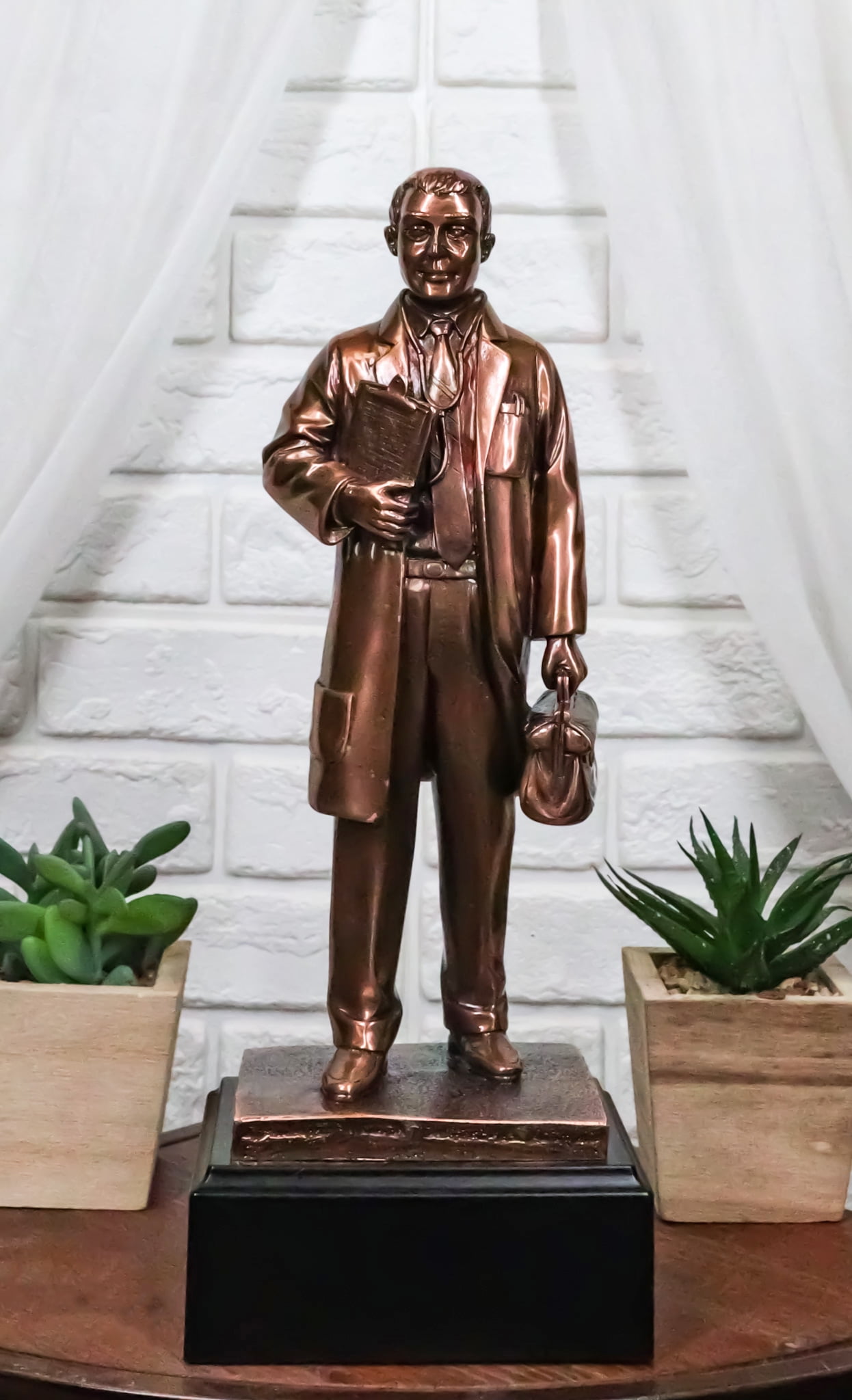 Medical Professional Physician Male Doctor Bronzed Resin Statue With ...
