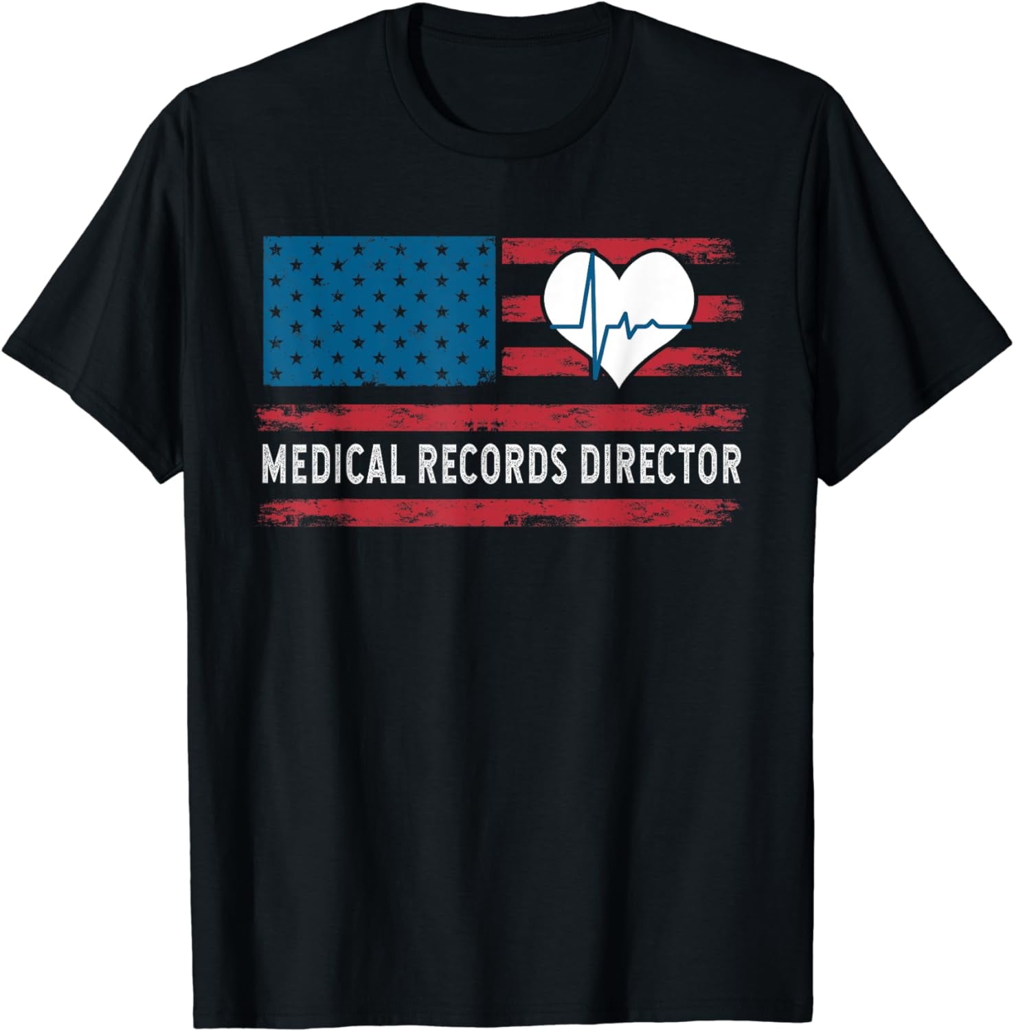 Medical Records Director Patriotic USA Flag T-Shirt - Walmart.com