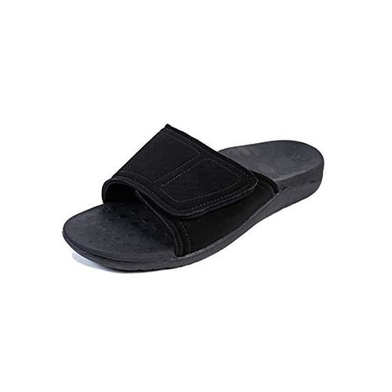 Medical SOLES Rx Slide Sandal, Black/Black,M5/W6 - Walmart.com