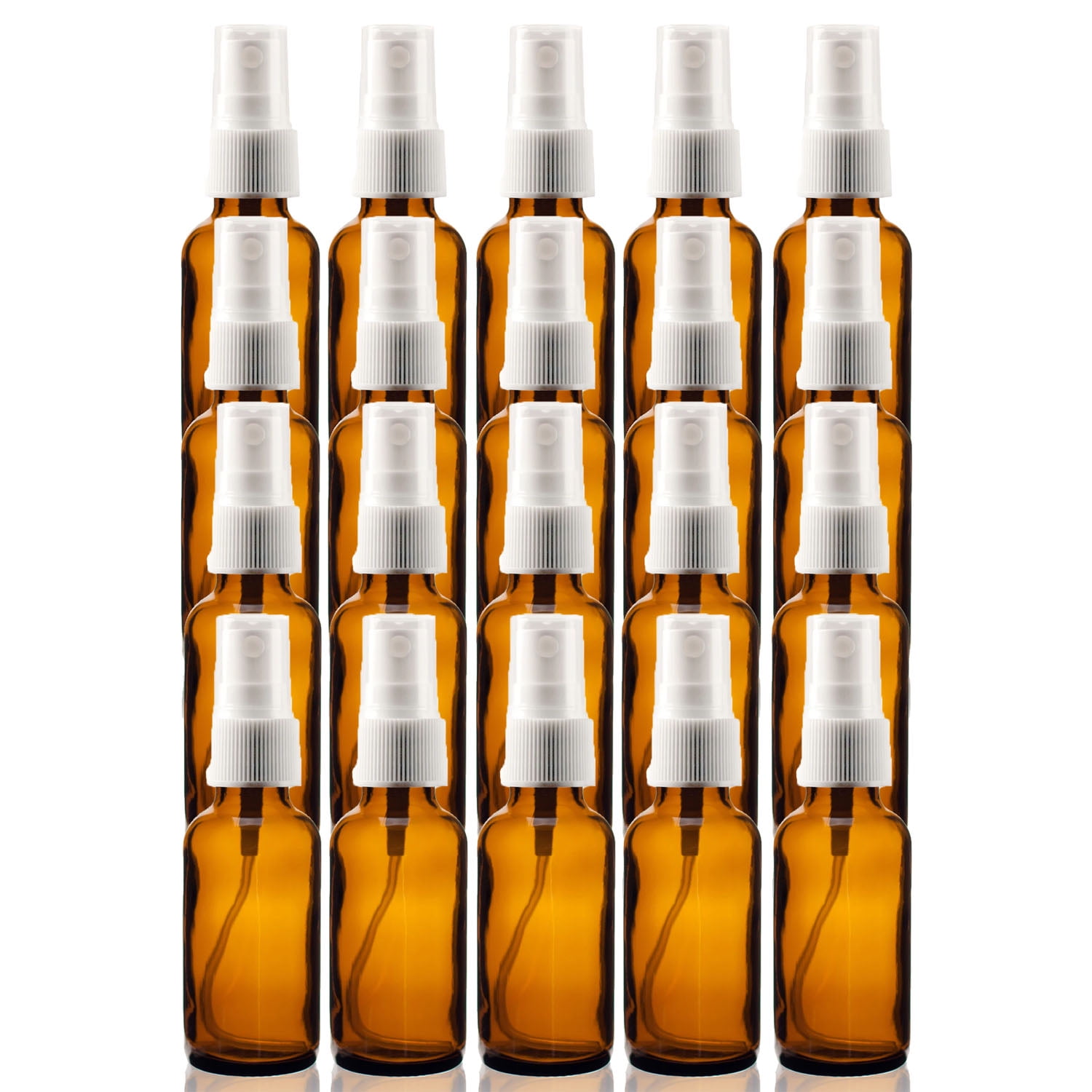 Medical Sales Supply Amber 2oz White Mist Sprayer Bottle (60ml) Pack of ...