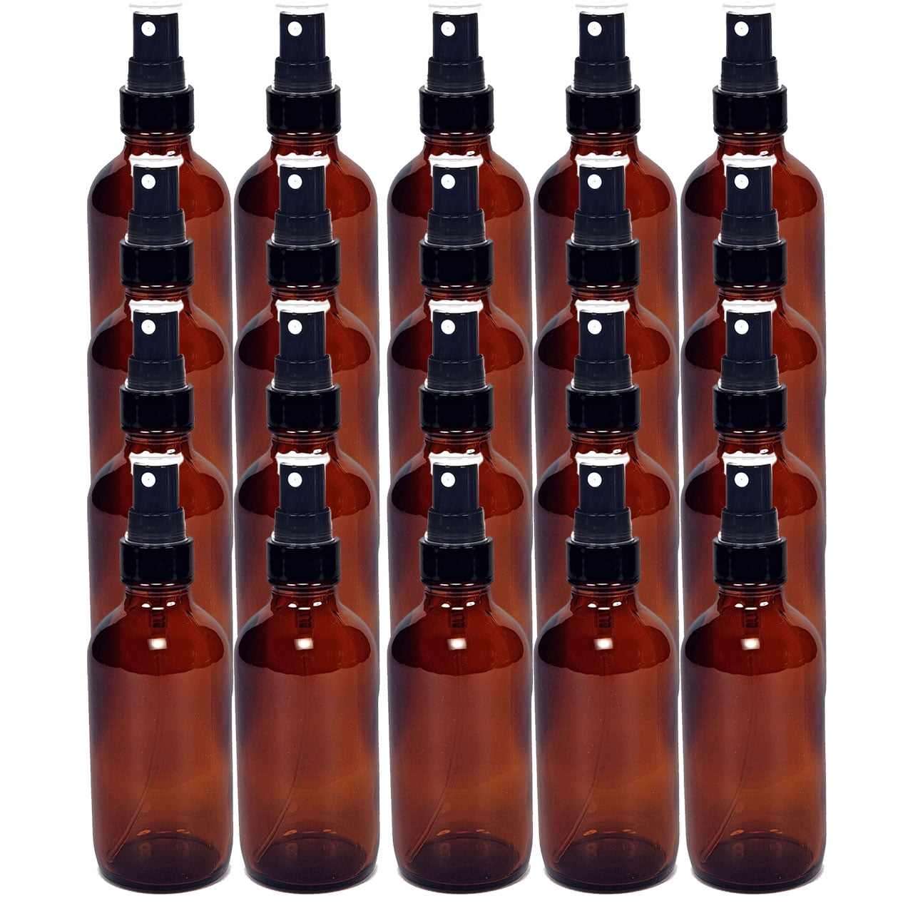Medical Sales Supply Amber 4oz Black Mist Sprayer Bottle (120ml) Pack ...