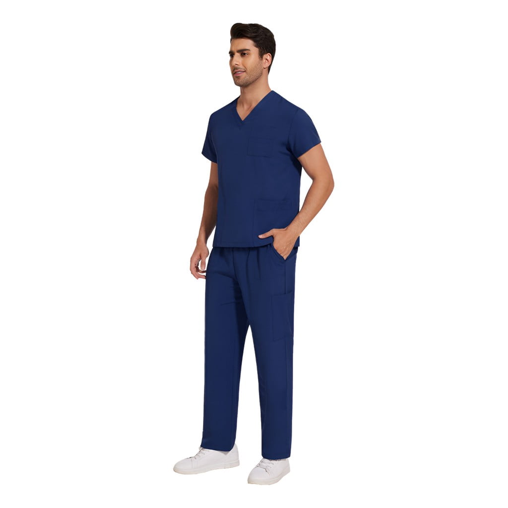 Medical Scrubs Set Doctor Surgical Uniforms Nurse Work Uniforms Short ...