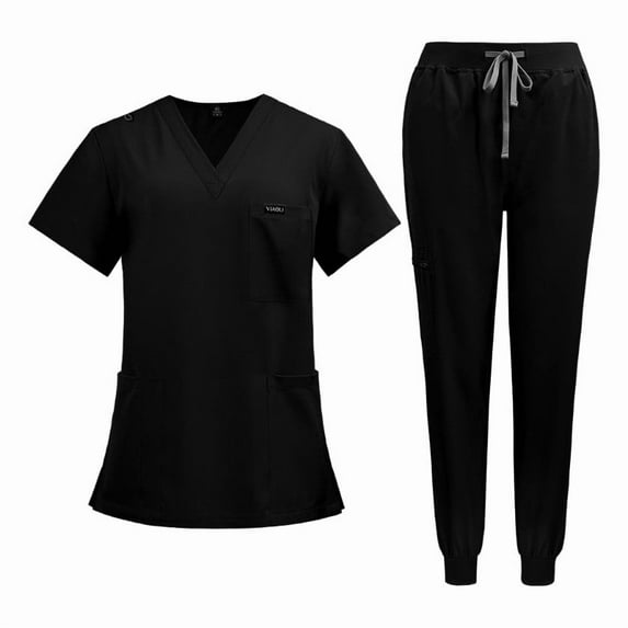 Medical Scrubs Uniforms Set Doctor Short Sleeve Surgical Uniforms ...