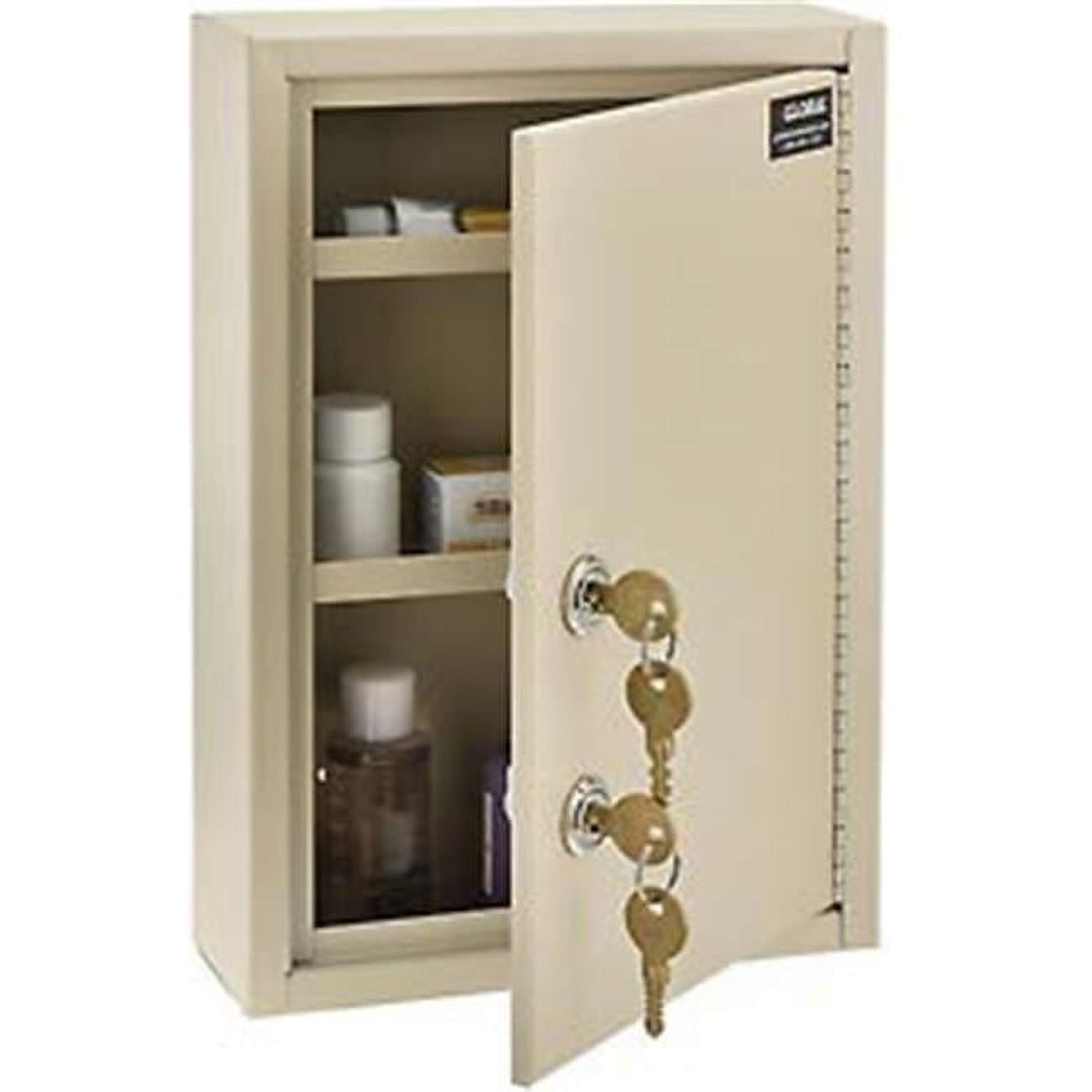 Medical Security Cabinet with Double Key Locks, 8 x 2.63 x 12.13 in ...