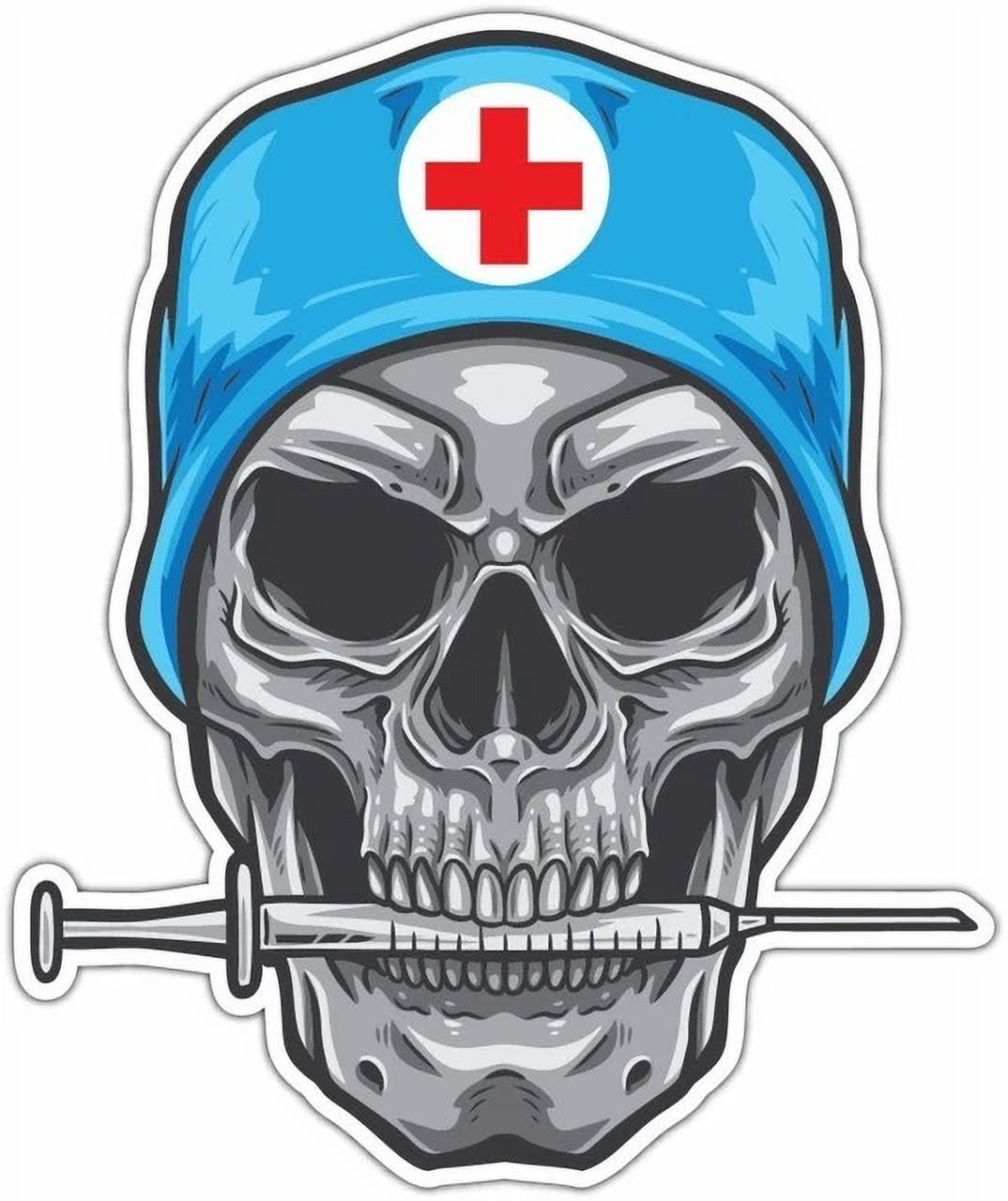 Medical Skull Doctor Nurse Md Car Window Stickerphone Decal Water ...
