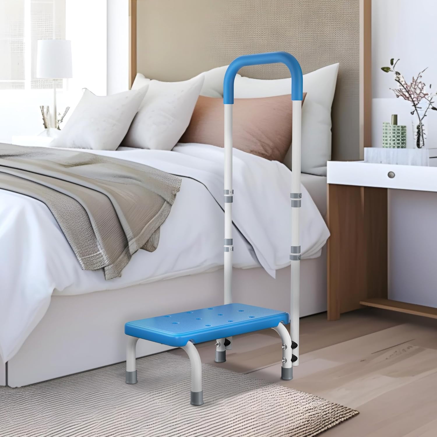 Medical Step Stool with Handle for Ederly - Sturdy Lightweight Step ...