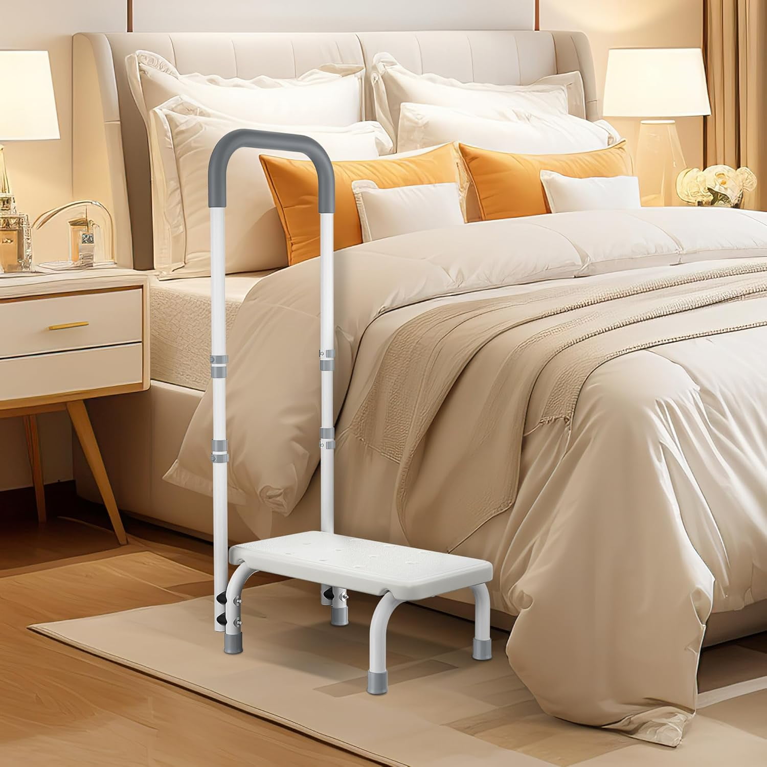 Medical Step Stool with Handle for Ederly - Sturdy Lightweight Step ...