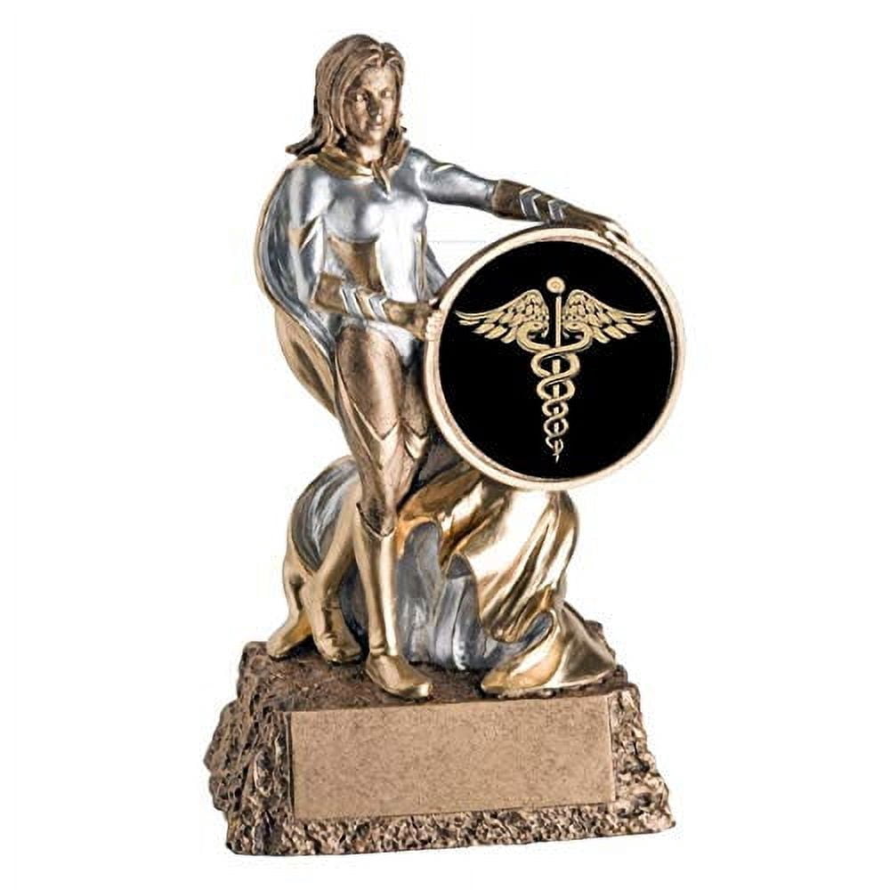 Medical Super Heroine Award Trophy with 3 Lines of Custom Text ...