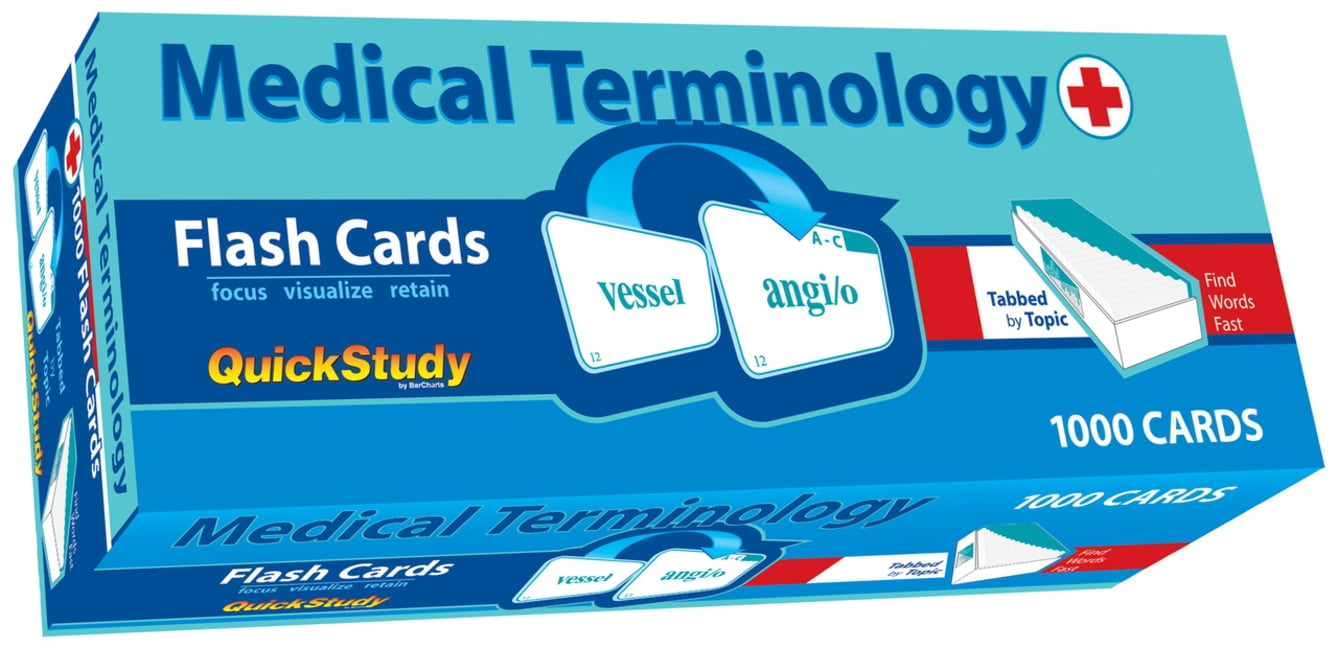 Medical Terminology Flash Cards (1000 cards) : a QuickStudy Reference ...
