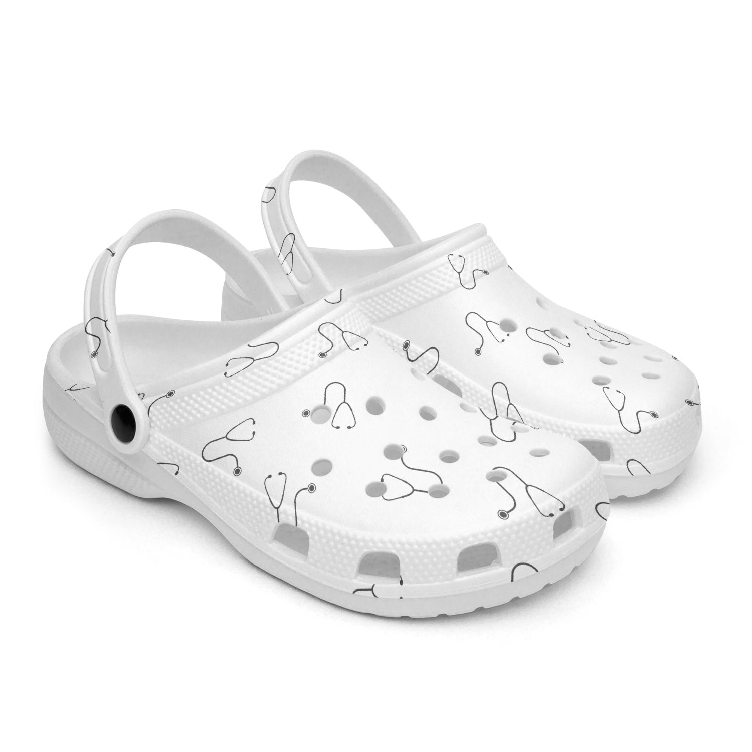 ⁠Medical Theme White Sole Clog Shoes - Walmart.com