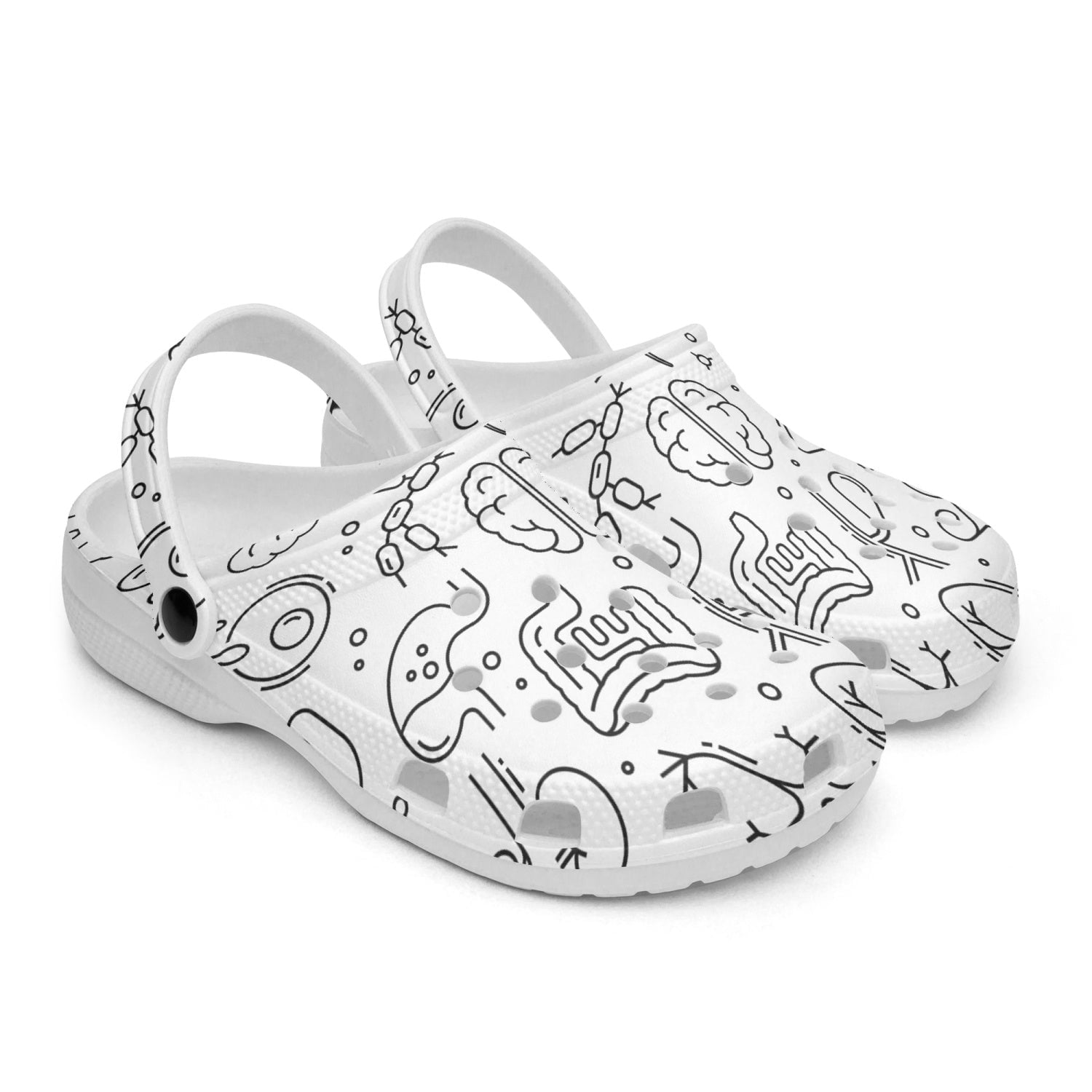 ⁠Medical Theme White Sole Clog Shoes - Walmart.com