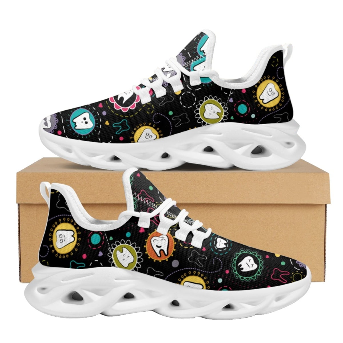 Medical Tool Teeth Blade Shoes for Women Cute Cartoon Anti-slip Flat ...