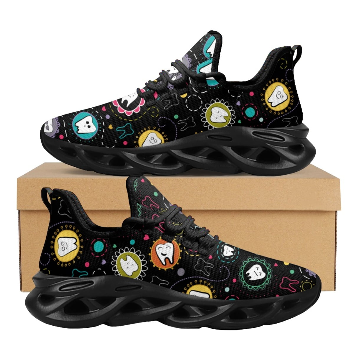 Medical Tool Teeth Blade Shoes for Women Cute Cartoon Anti-slip Flat ...