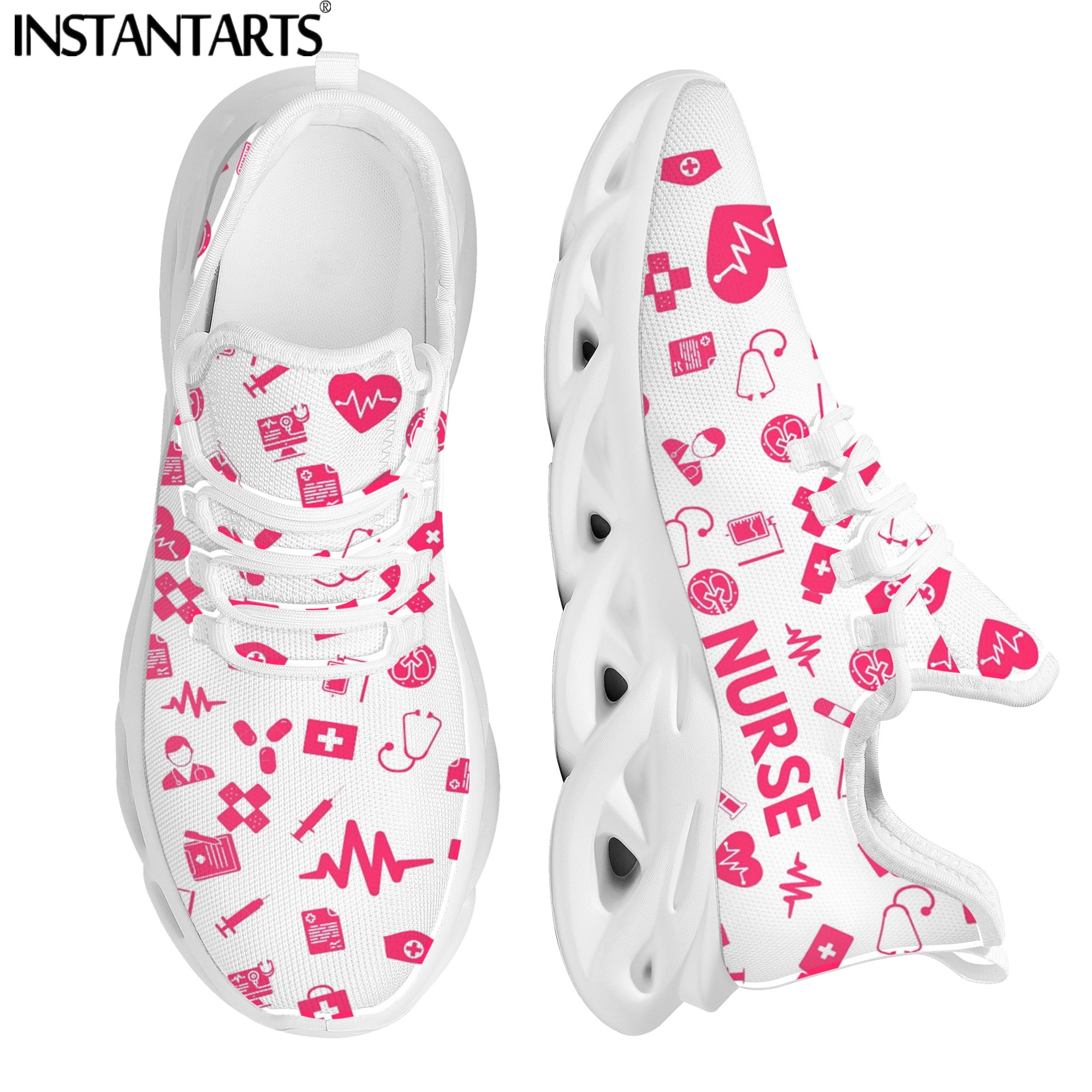 Medical Tools Casual Woman Sneakers Lace Up Footwear Outdoor Leisure ...