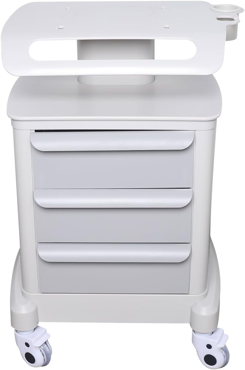 Medical Trolley, Dental Lab Mobile Cart Medical Trolley with 4 Wheels ...