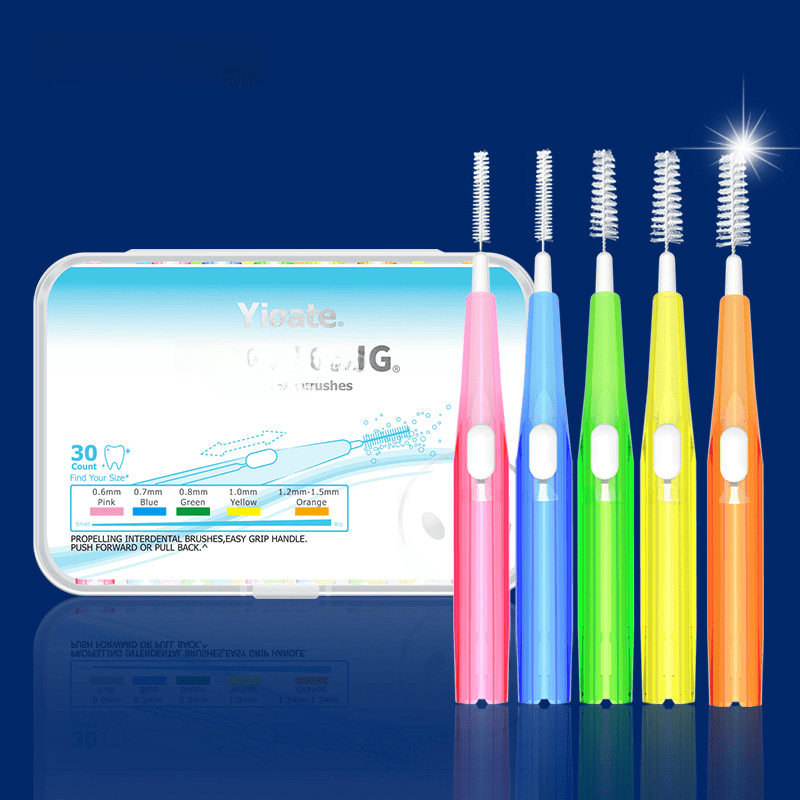 Medical cleaning retractable interdental brush 30 PCs/box interdental ...