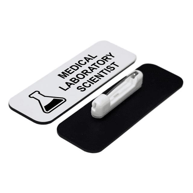 Medical laboratory scientist 1 x 3" Name Tag/Badge, White, (3 Pack ...