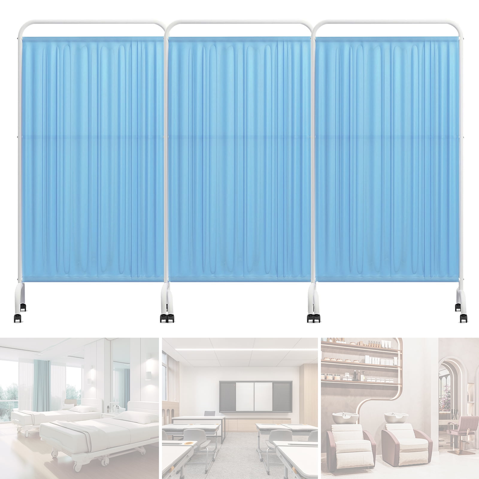 Medical privacy screen, portable privacy screen with wheels for clinic ...